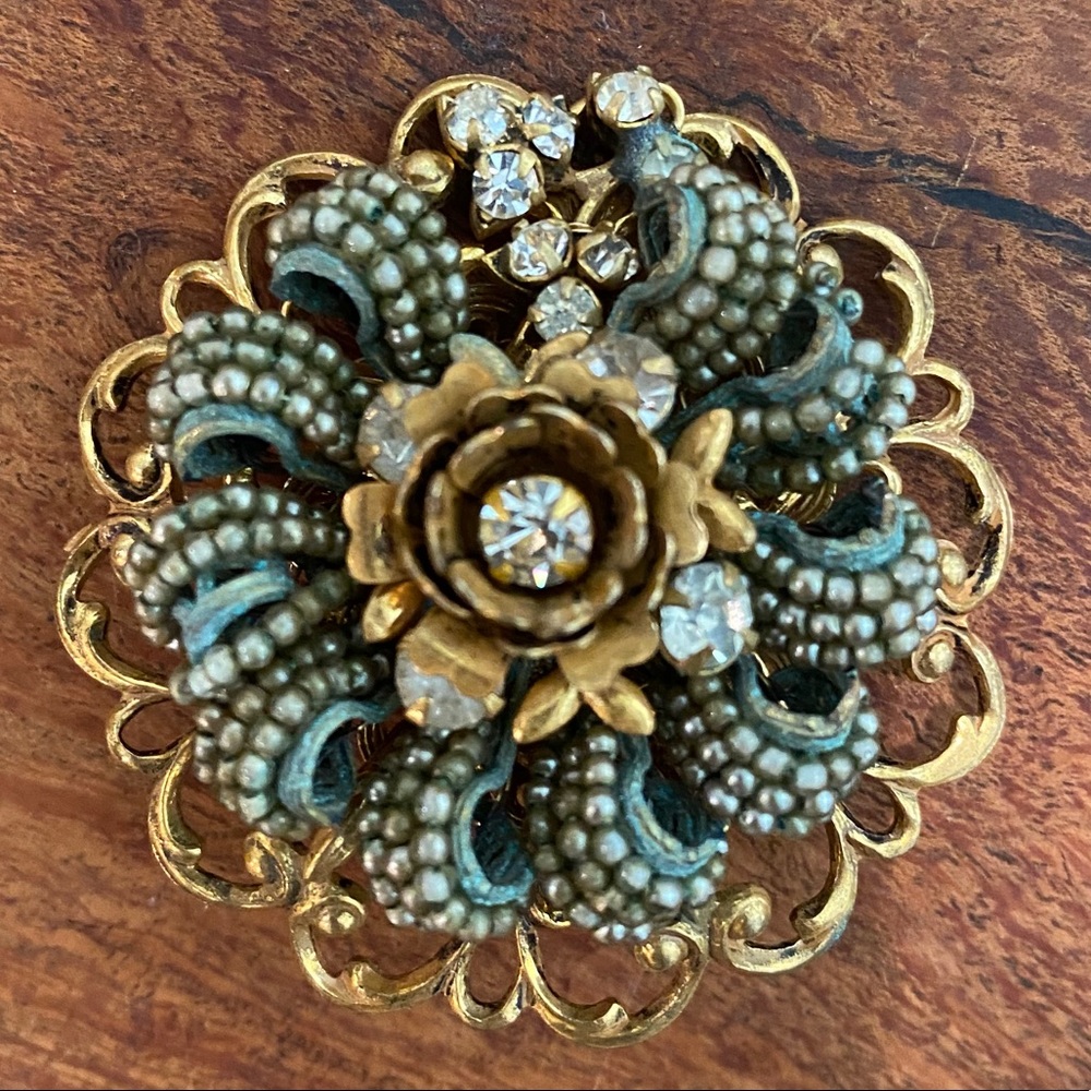Miriam Haskell Rare Vintage Brooch - Gem